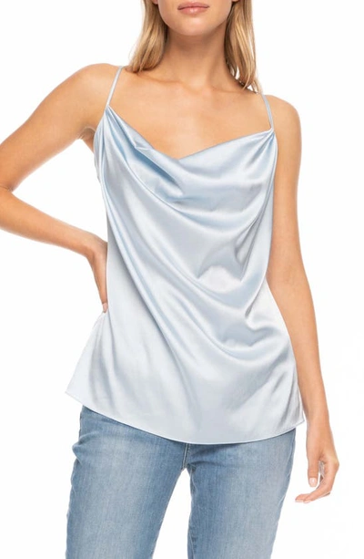 Robert Graham Rosa Cowl-neck Racerback Cami In Light Blue | ModeSens