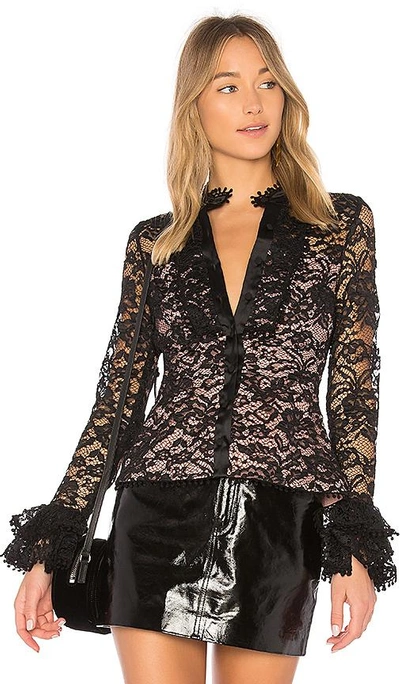 Alexis Inna Illusion Lace Top In Black | ModeSens