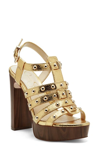 Jessica Simpson Rienne Platform Sandal In Gold | ModeSens