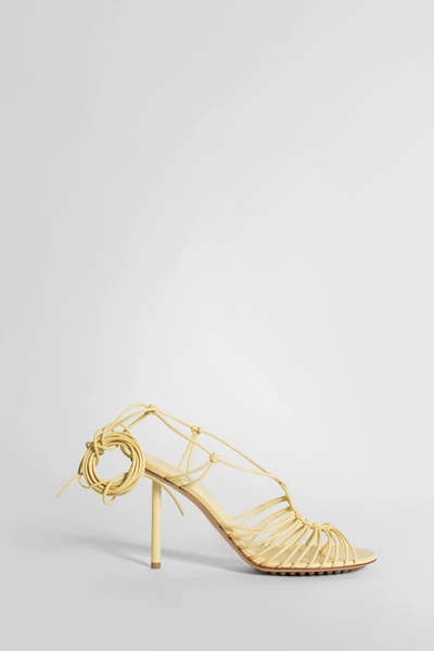 Bottega Veneta Women's Ankle Tie High Heel Sandals In Beige | ModeSens