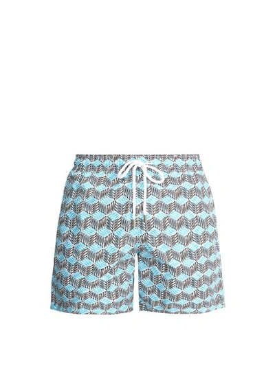 Vilebrequin Moorea Micro-fish Chevron Swim Trunks In Multi | ModeSens