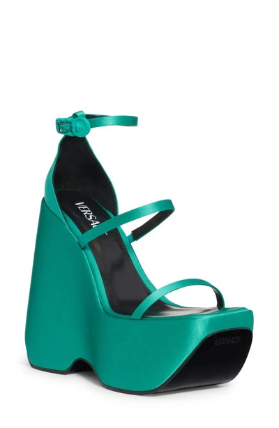 Versace First Line Tri-platform Sandal In Turquoise-turquoise | ModeSens
