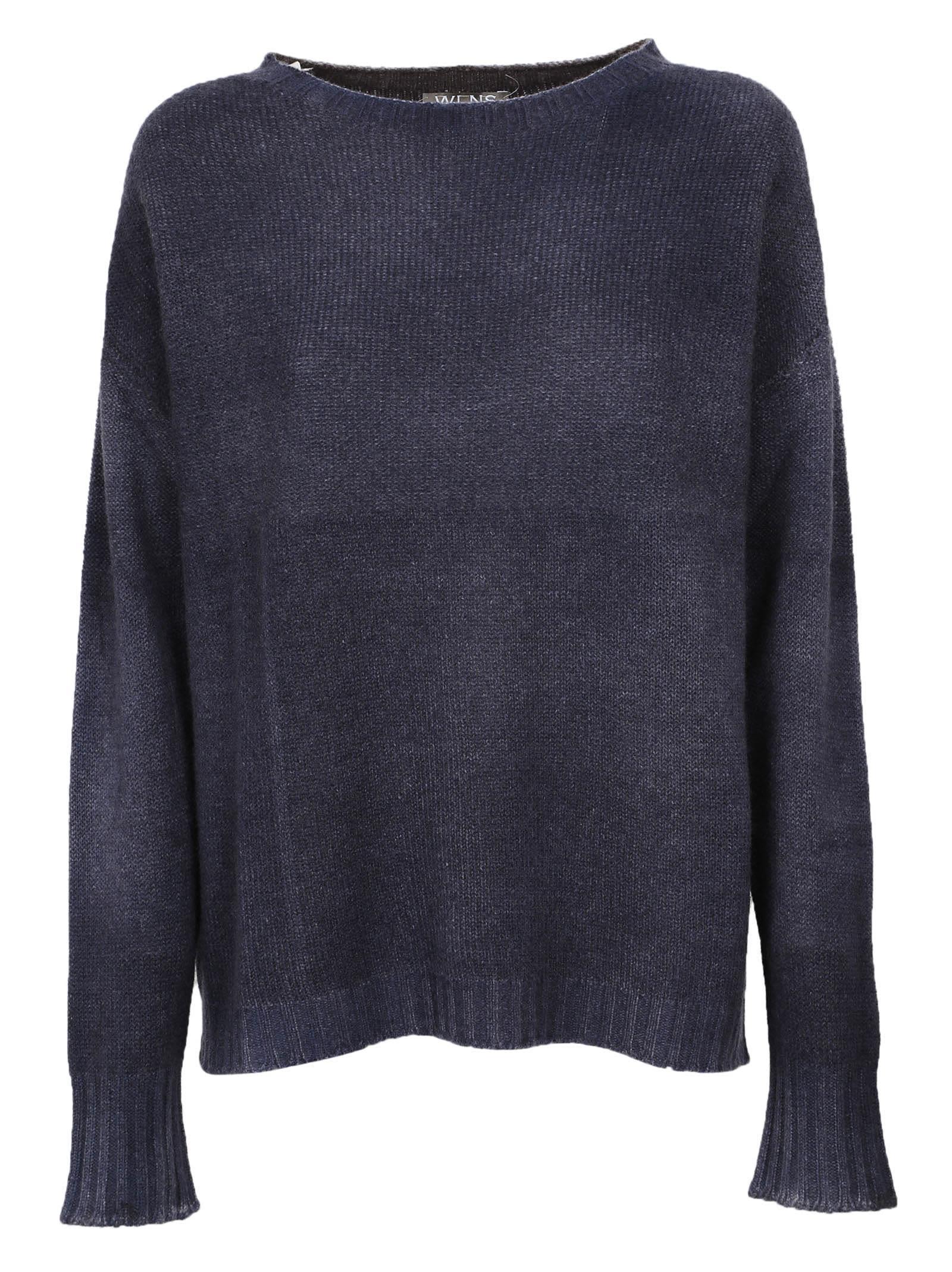 Wlns Wide-neck Sweater In Jeans | ModeSens