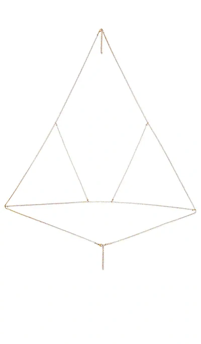 Ellie Vail Liza Bra Body Chain In Metallic Gold | ModeSens