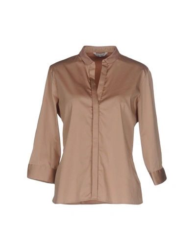 Caliban Solid Color Shirts & Blouses In Pastel Pink | ModeSens