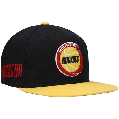 Mitchell & Ness Men's Black And Yellow Houston Rockets Hardwood ...