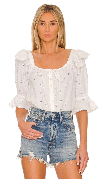 Spell Bo Prairie Blouse In White | ModeSens