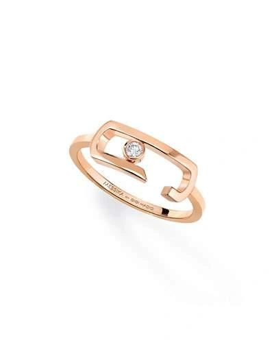 Messika Move Addiction Diamond Bezel Ring In 18k Pink Gold | ModeSens