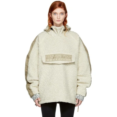 Napa By Martine Rose Off-white Fleece Tyson Anorak Hoodie | ModeSens