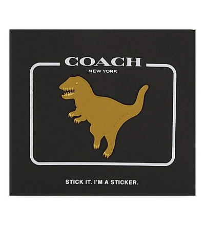 Coach Glittered Leather Dinosaur Sticker In Multicolor | ModeSens