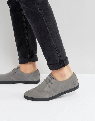 Fred Perry Byron Low Suede Sneakers In Gray - Gray | ModeSens