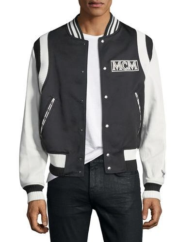 Mcm Logo Stadium Jacket In Black | ModeSens