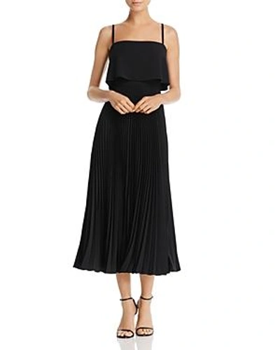 Jill Jill Stuart Pleated Midi Dress In Black Modesens