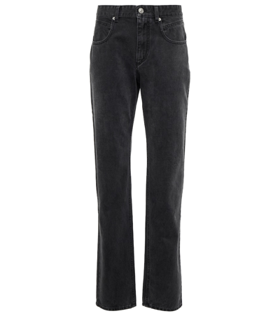 Isabel Marant Étoile Vanda High-rise Straight Jeans In Black | ModeSens