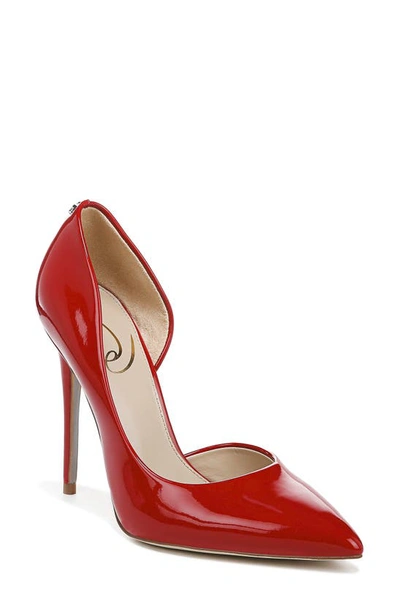 Sam Edelman Delores Half D'orsay Pump In Ruby Red | ModeSens