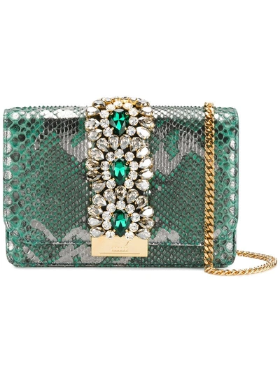 Gedebe Patterned Jewelled Shoulder Bag In Green | ModeSens