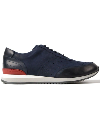 Moreschi Nabuk Sneaker In Navy | ModeSens