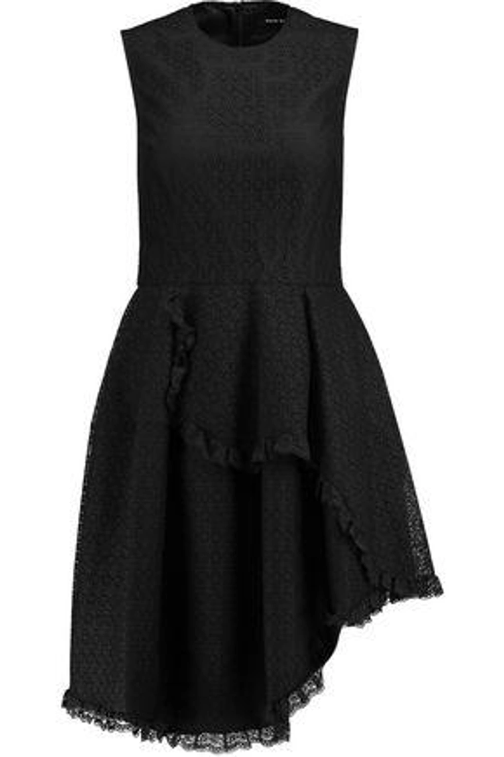 Simone Rocha Woman Asymmetric Lace Dress Black | ModeSens