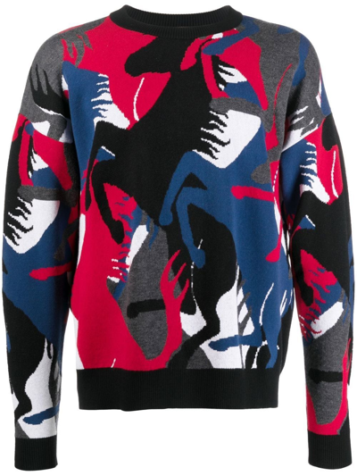 Ferrari Horse-pattern Relaxed-fit Woven Jumper In Multicolor | ModeSens