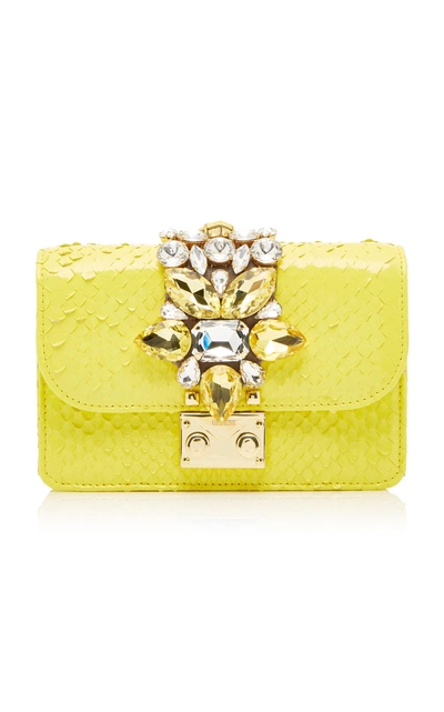 Gedebe Mini Cliky Python Bluette In Yellow | ModeSens