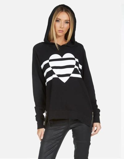 Lauren Moshi Corbin Heart Stripes In Black | ModeSens