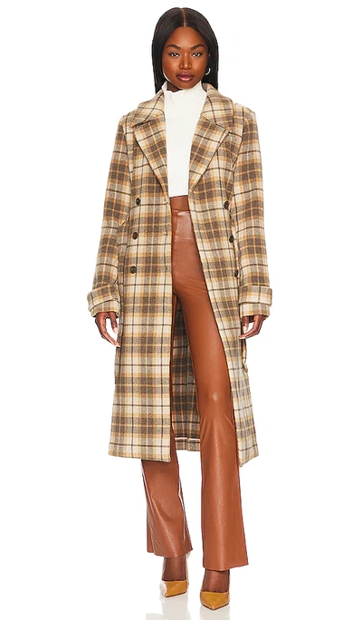 Paige Dublyn Checked Wool-blend Coat In Golden Multi | ModeSens