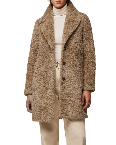 Soia & Kyo Santhia Faux Sherpa Coat In Toffee | ModeSens