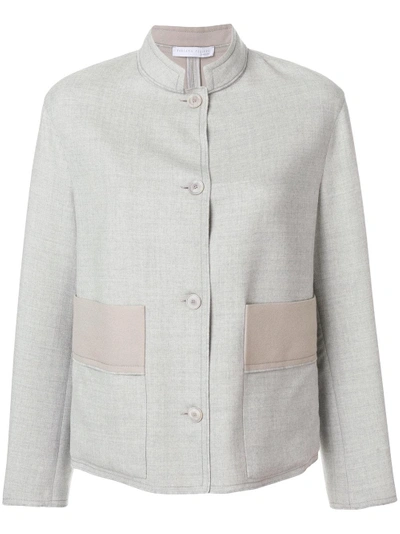 Fabiana Filippi Double Face Silk & Wool Jacket In Grey | ModeSens