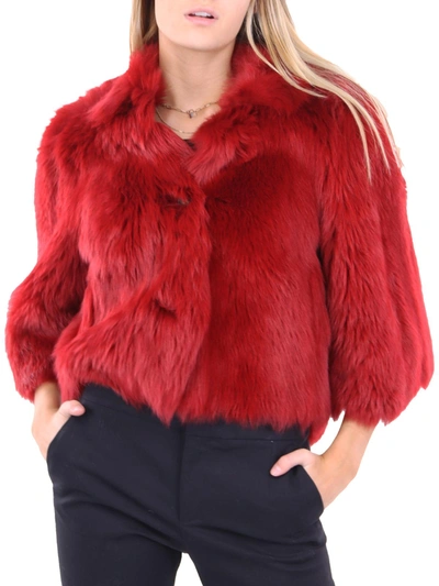 Red Valentino Fuzzy Jacket In Red | ModeSens