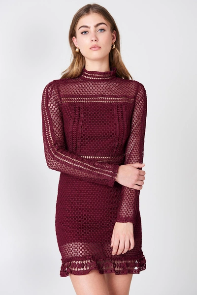 Lioness Tiffany Lace Dress - Red In Wine | ModeSens