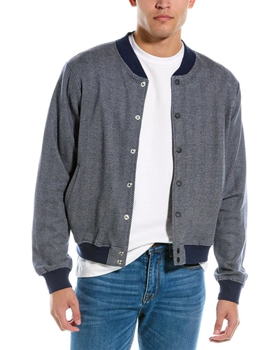 Sovereign Code Highball Herringbone Bomber Jacket In Blue | ModeSens