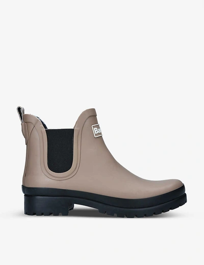 Barbour Mallow Rubber Chelsea Wellington Boots In Light Trench/black ...