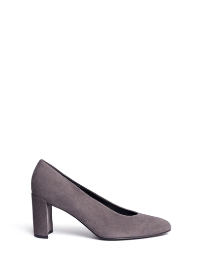 Stuart Weitzman 'choke Up' Block Heel Suede Pumps | ModeSens