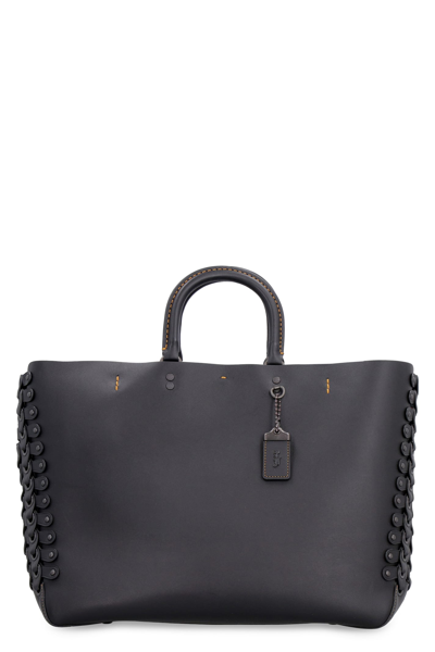 Coach Rogue Leather Tote In Black | ModeSens Coach Rogue Leather Tote In Black | ModeSens