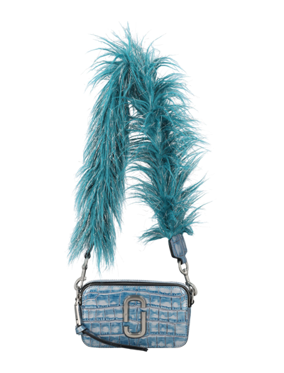 Marc Jacobs The Croc-embossed Snapshot In Harbour Blue | ModeSens