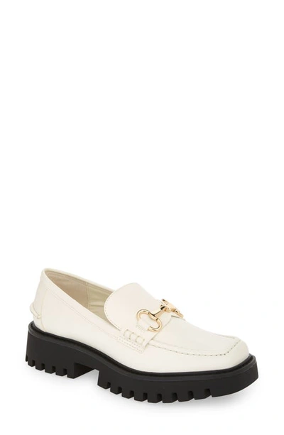 Open Edit Heather Platform Bit Loafer In Ivory | ModeSens