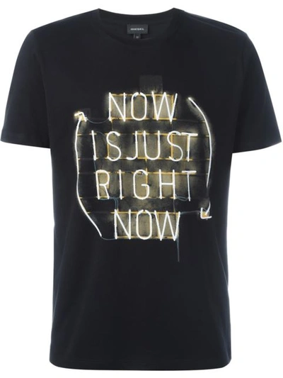 Diesel Neon Print T-shirt | ModeSens