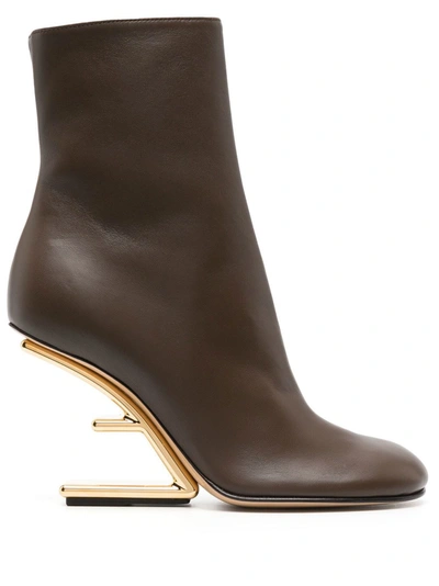 Fendi First Boots In Brown | ModeSens
