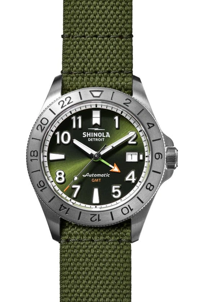 Shinola Men's Monster Gmt Automatic Bracelet Watch Gift Set With Nylon ...