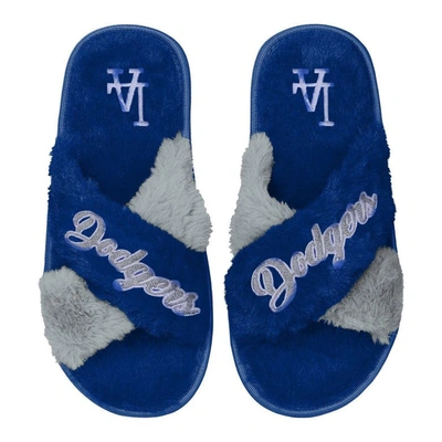 Foco Royal Los Angeles Dodgers Two-tone Crossover Faux Fur Slide ...