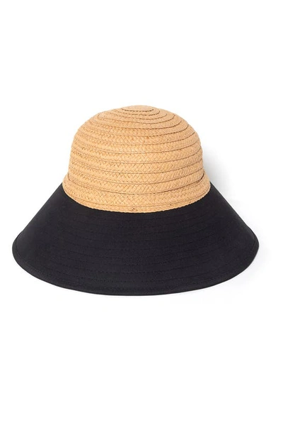 David & Young Bow Back Straw Hat In Light Brown | ModeSens