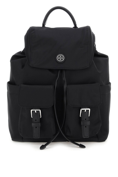 Tory Burch Recycled Nylon Backpack In Black | ModeSens