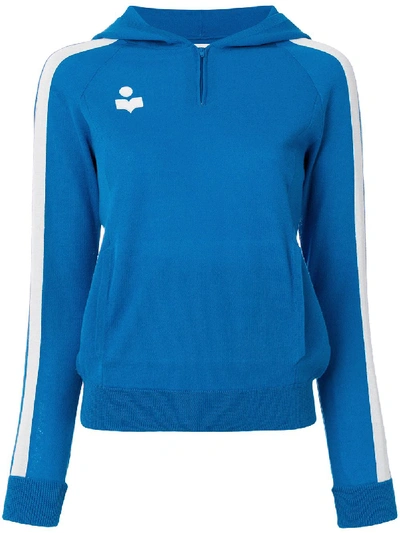 Isabel Marant Étoile Dawson Half-zip Hooded Track Top In Lagoon-blue ...