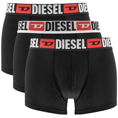 Diesel Underwear Damien Triple Pack Trunks Black | ModeSens