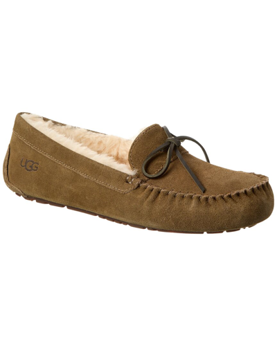 Ugg Olsen Mens Suede Lined Moccasin Slippers In Pink | ModeSens