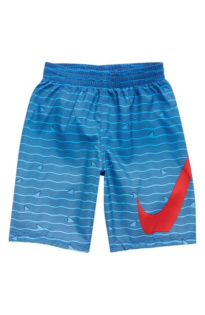 Nike Kids' Volley Swim Trunks In Blue/ University Red | ModeSens