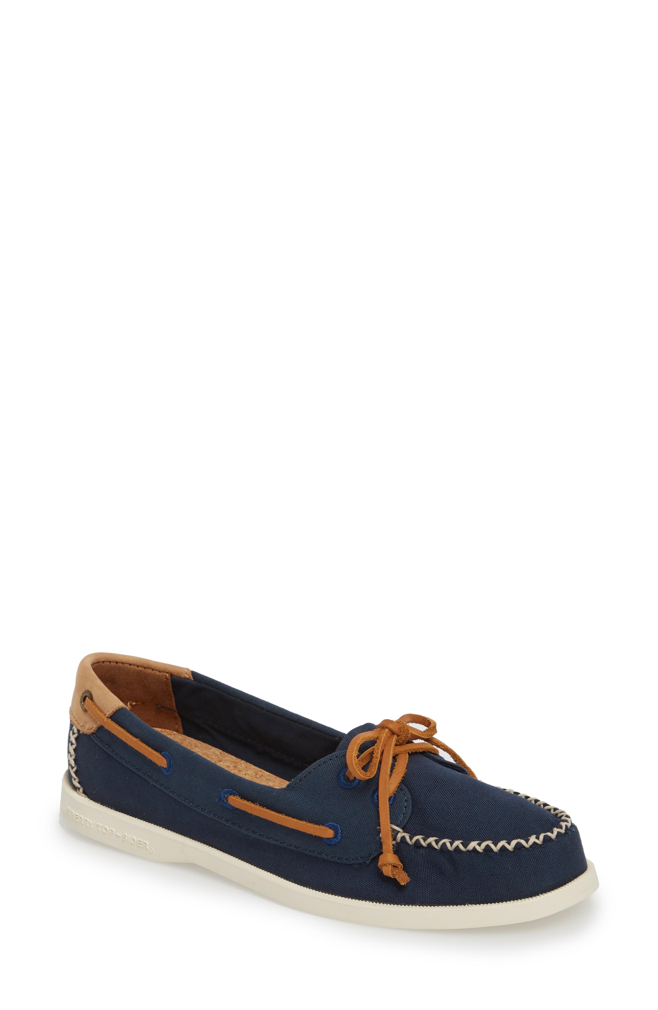 Sperry Authentic Original Boat Shoe In Navy Canvas | ModeSens
