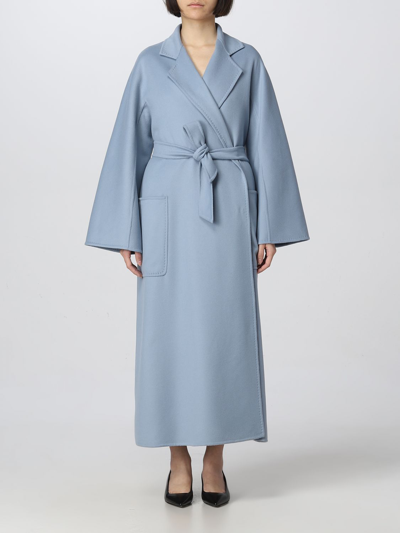 Max Mara Coat Woman In Blue | ModeSens