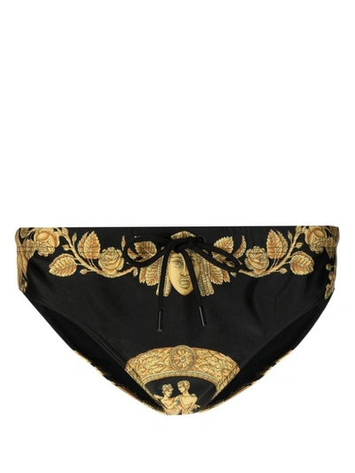 Versace Heritage Swim Briefs In Black | ModeSens