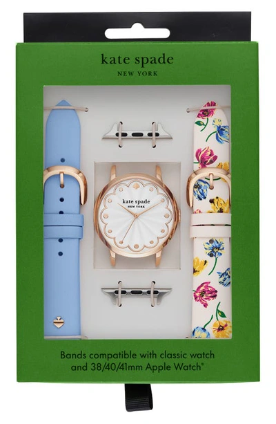 Kate Spade New York Leather 18mm Metro Watch Head & Apple Watch ...